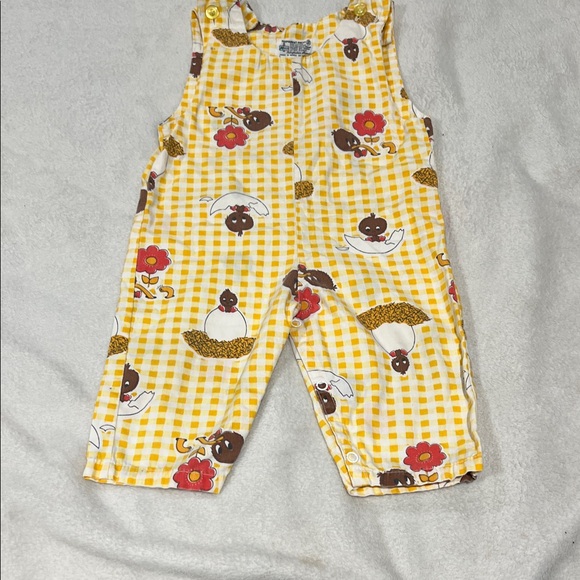 kmart | Bottoms | Vintage Kmart Yellow Gingham Kids Overalls Sz 2 ...